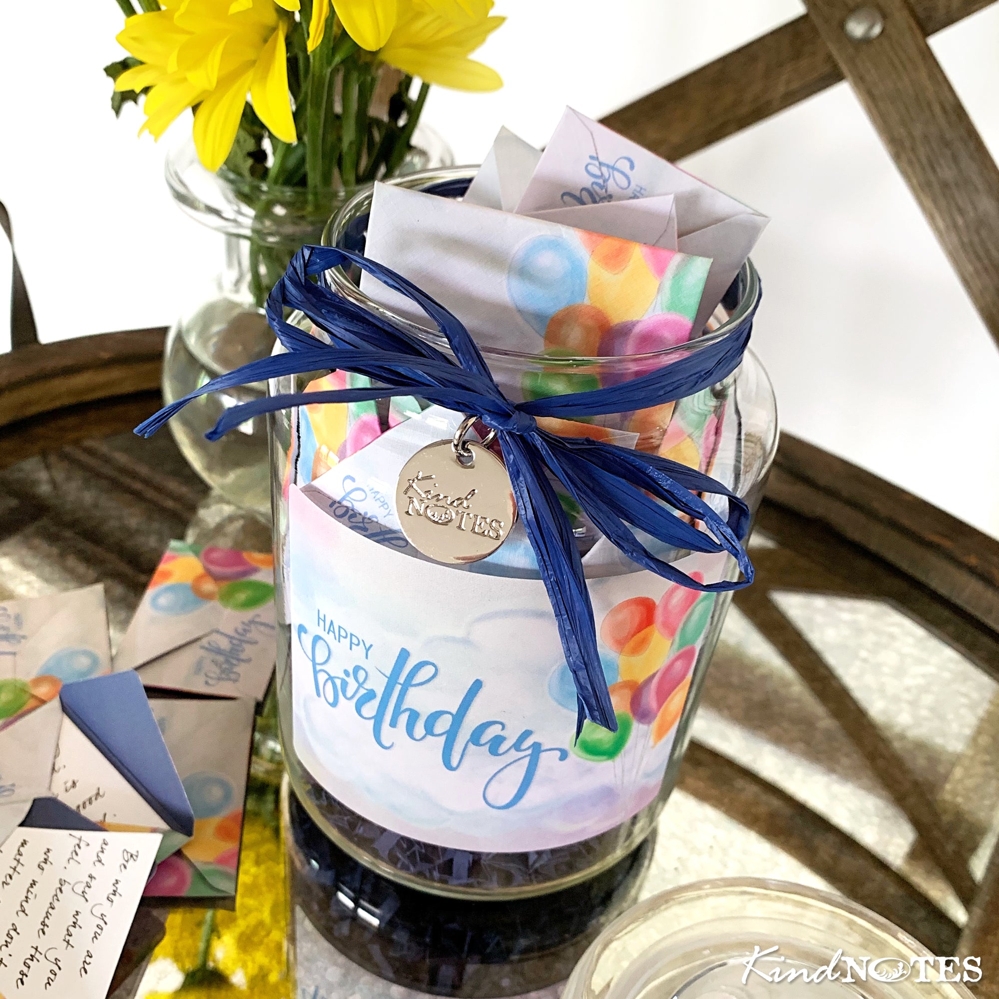 Happy Birthday Balloons Jar of Notes | KindNotes: Jar of SMILES