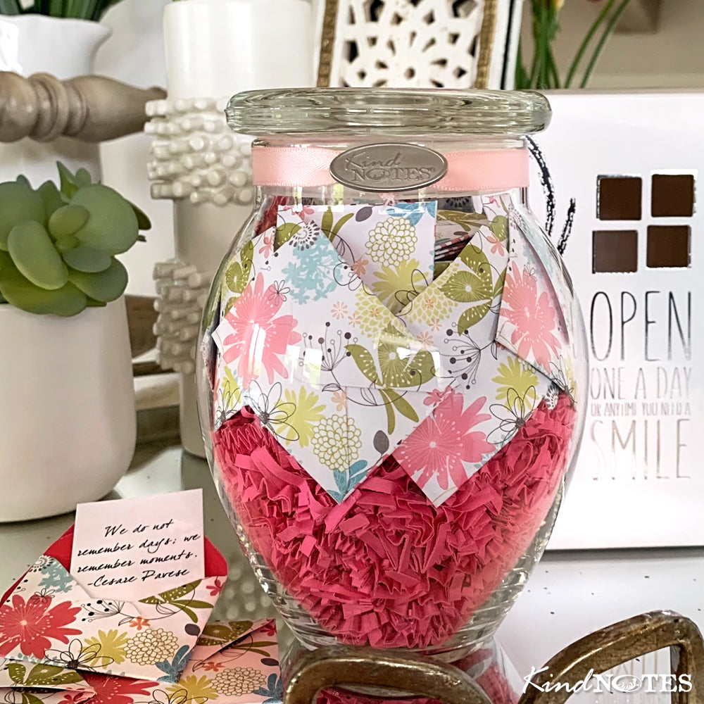 Unique Refreshing Floral Jar of Notes | KindNotes: Jar of SMILES