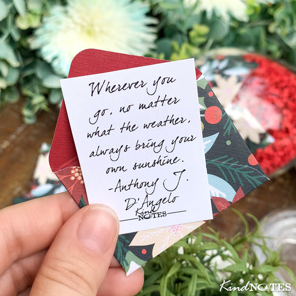 Retro Poinsettias Messages in a Jar | KindNotes: Jar of SMILES