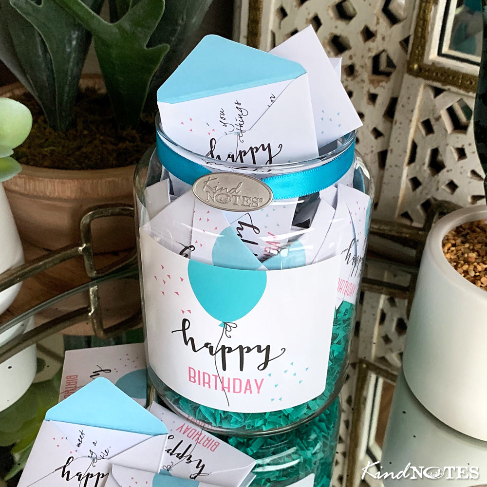 Simple Birthday Jar of Notes Gift | KindNotes: Jar of SMILES